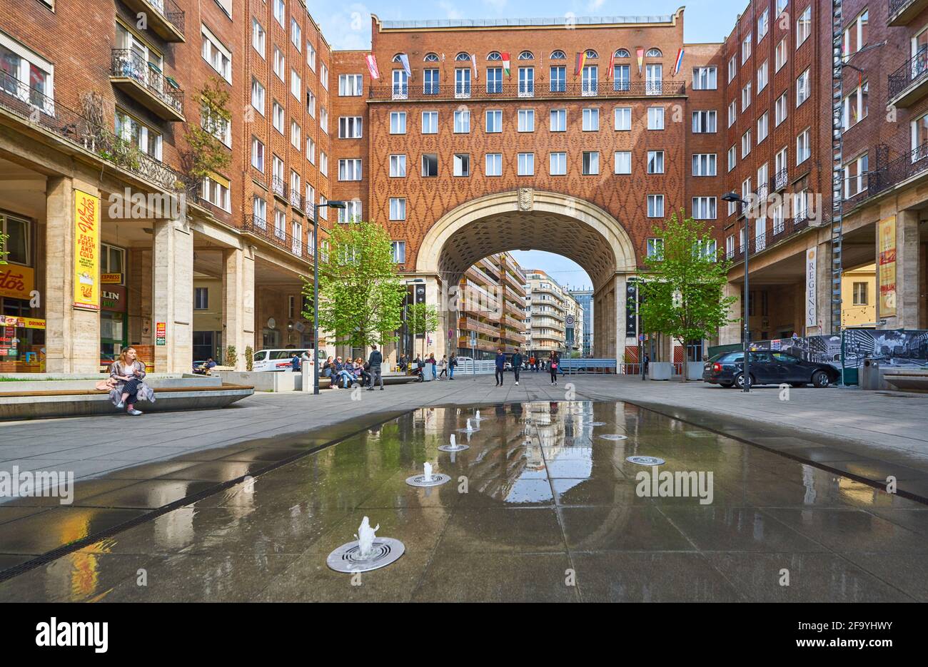 Street view in the city center Stock Photo - Alamy