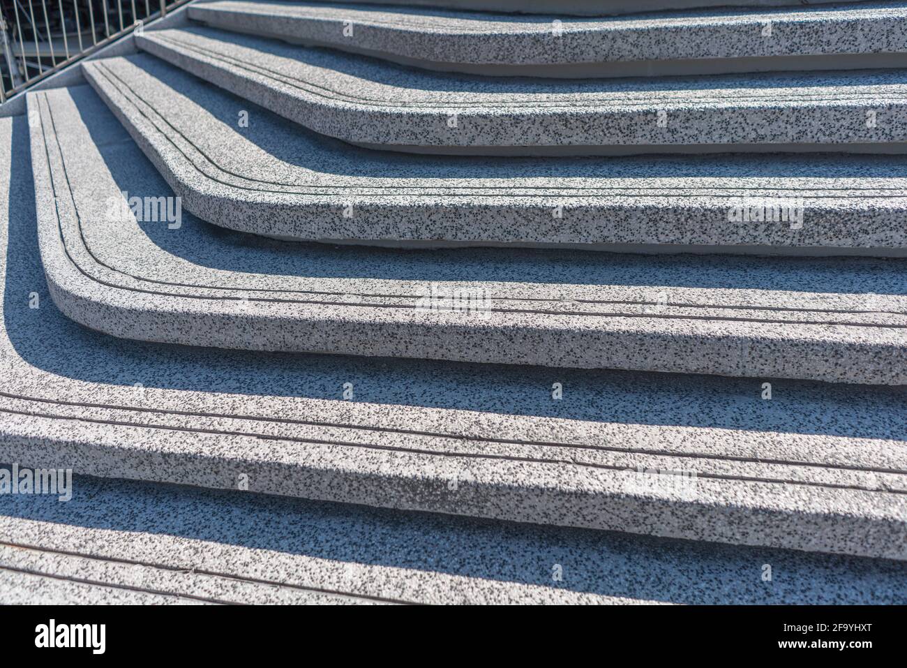 Concrete Curved Steps Exterior Design Background Stock Photo - Alamy