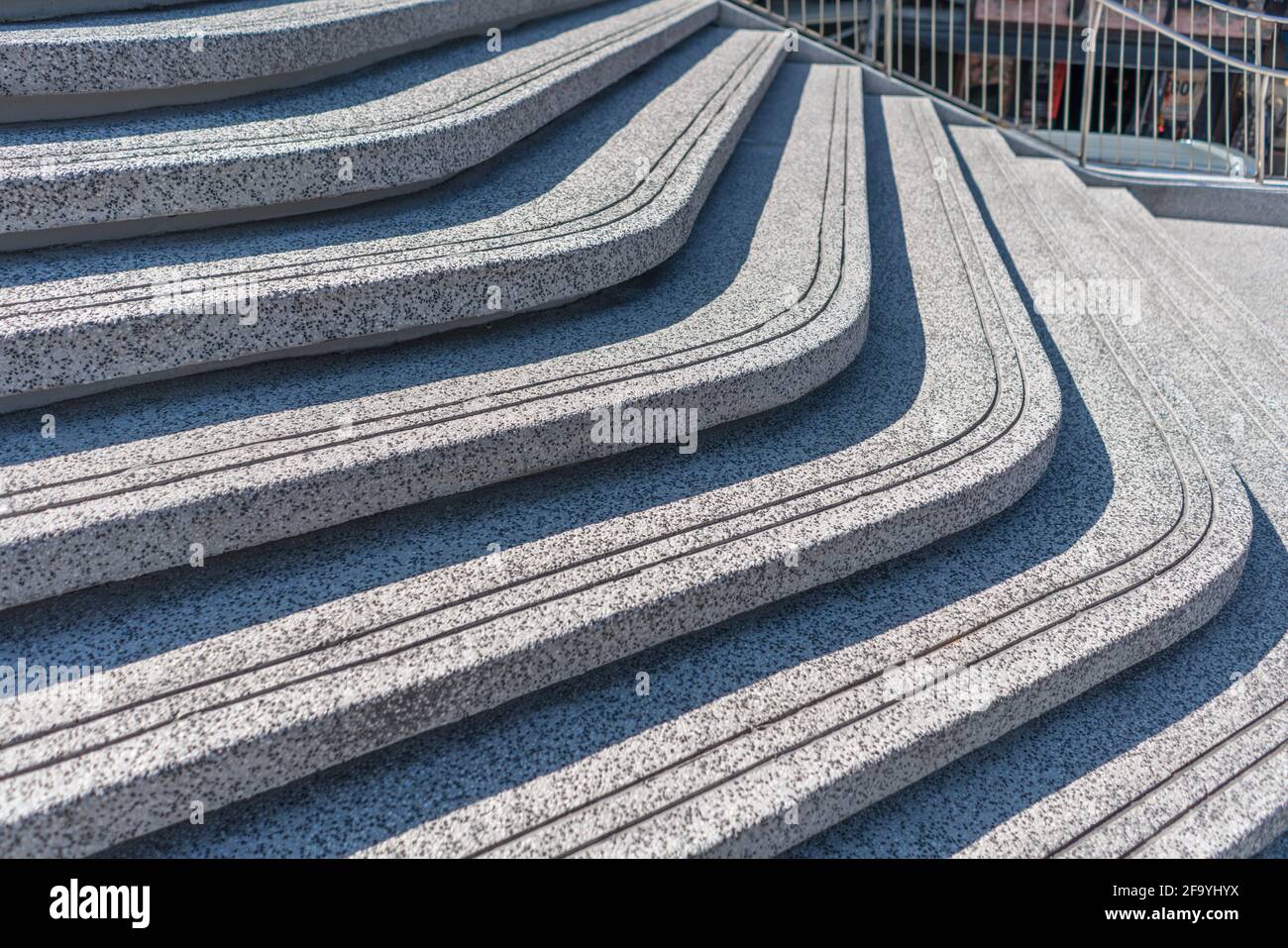 Concrete Curved Steps Exterior Design Background Stock Photo - Alamy