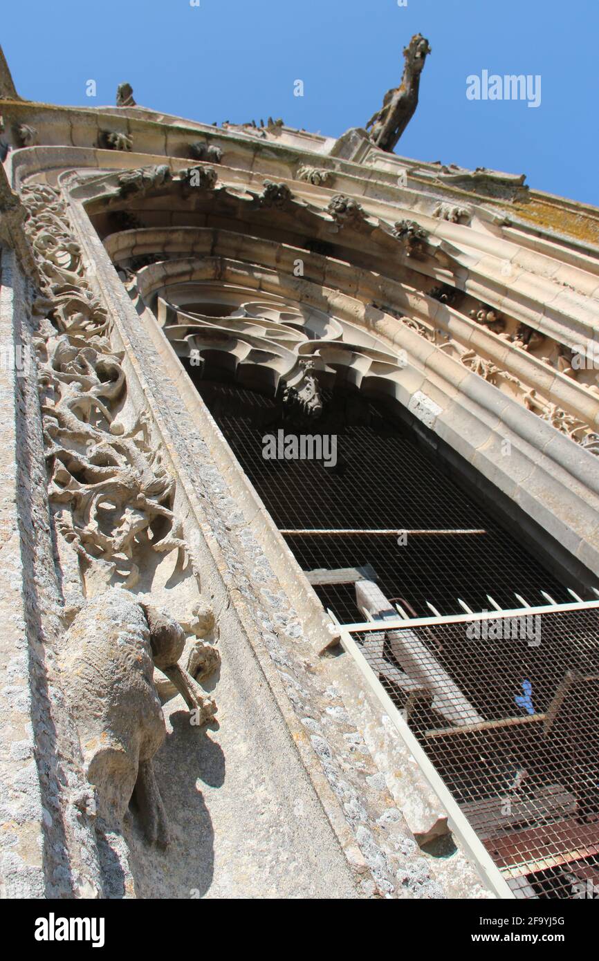 Gargoyle In Chartres Cathedral High Resolution Stock Photography and ...