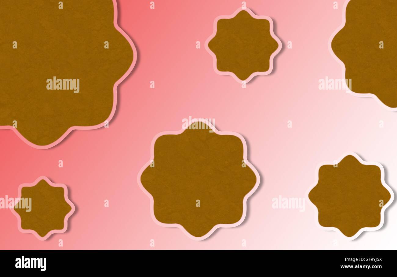 cookie shapes with pink icing border over a pink gradient holiday ...