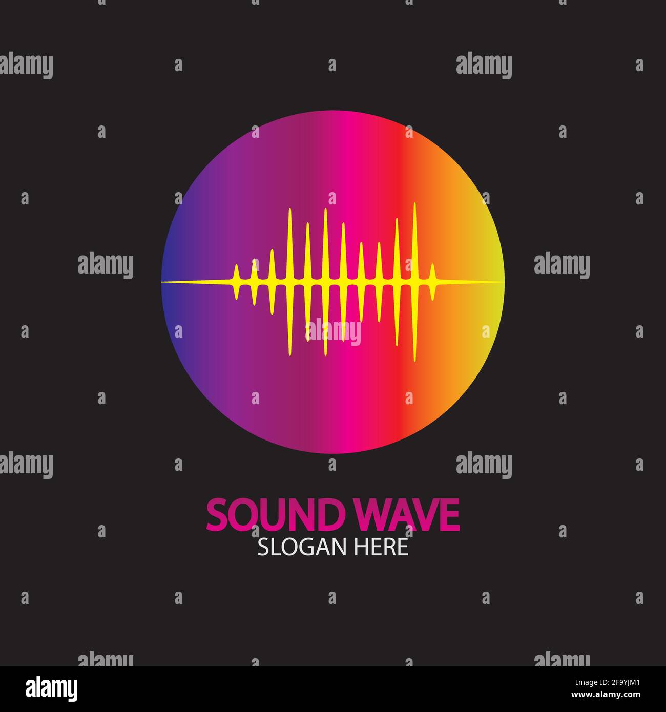 Sound Wave. Colorful sound waves for party, DJ, pub, clubs, discos ...