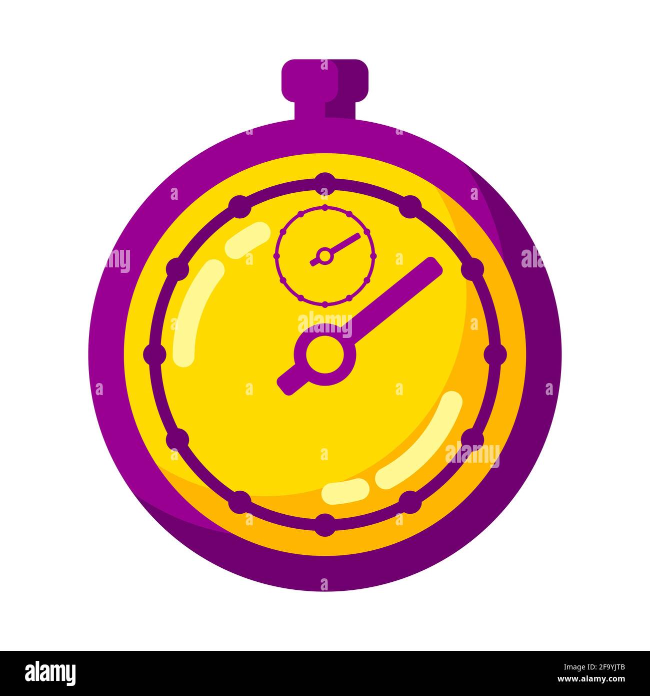 Illustration of timer clock. Stylized icon for design Stock Vector ...