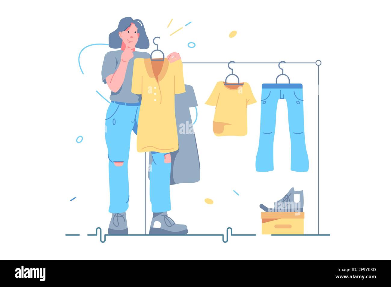 Clothes dressing room Stock Vector Images - Alamy