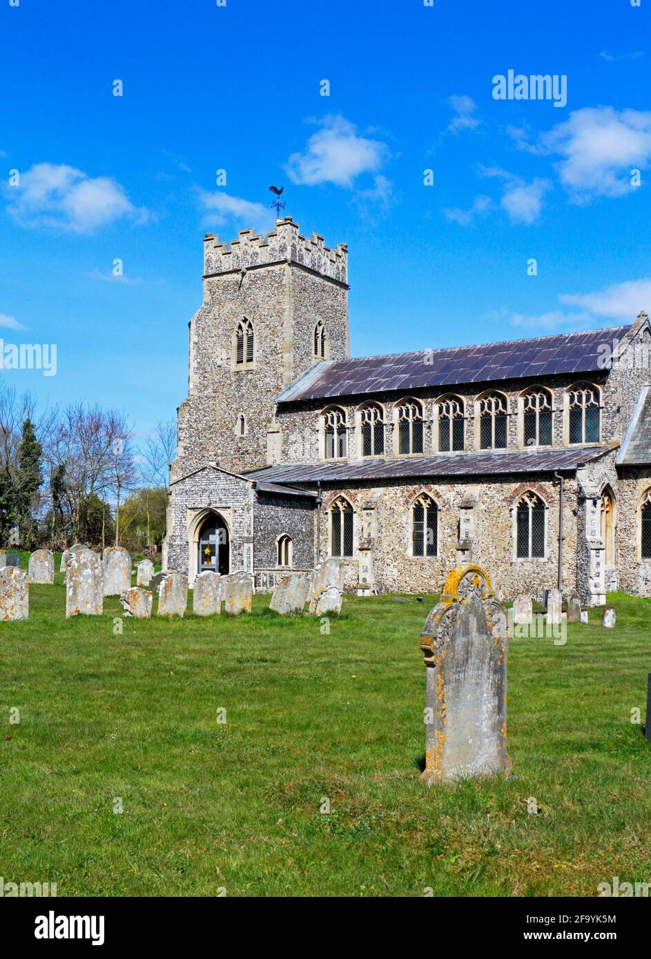 A view of the Parish Church of St Peter with south porch, nave ...