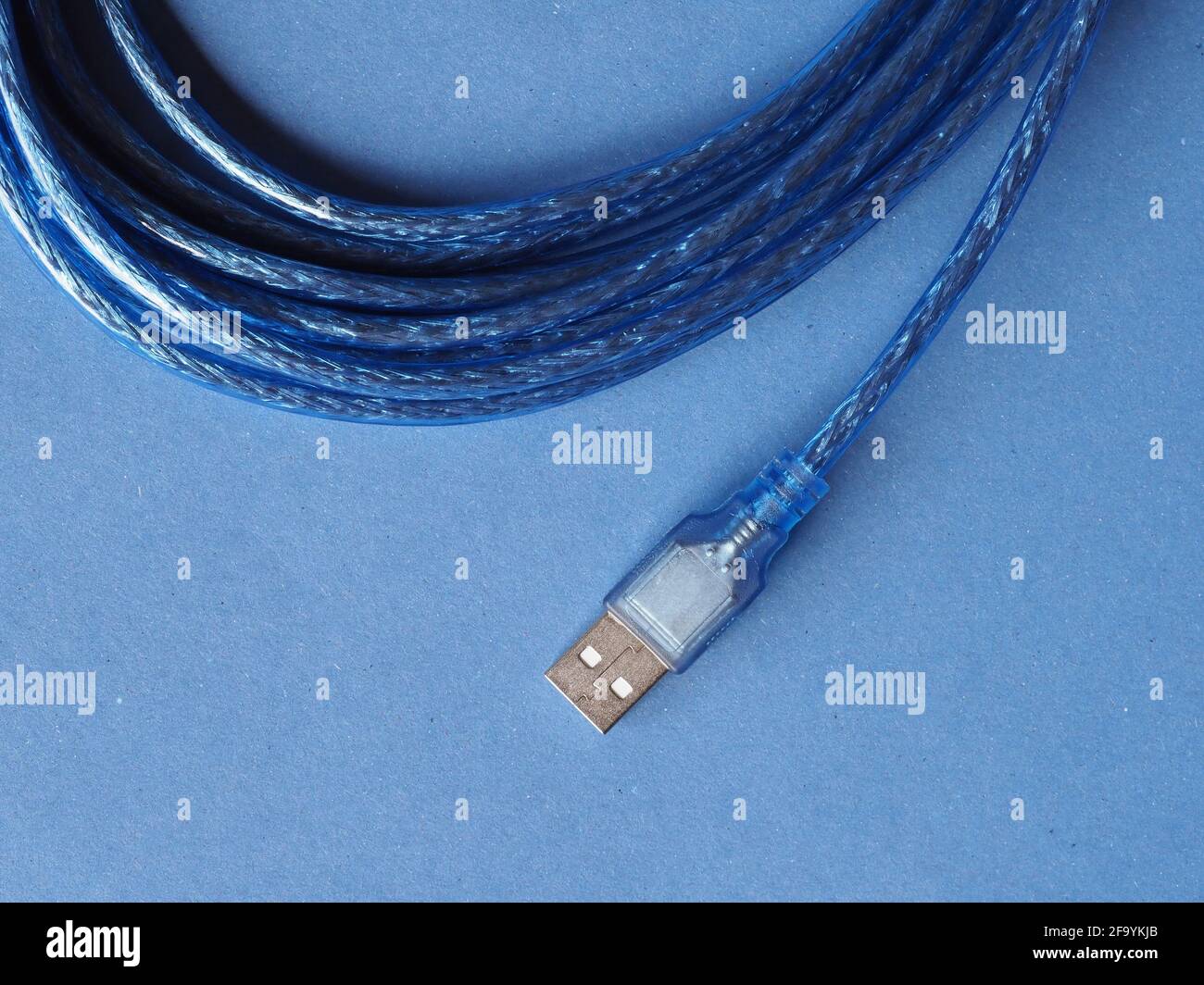 blue USB Universal Serial Bus data cable Stock Photo - Alamy