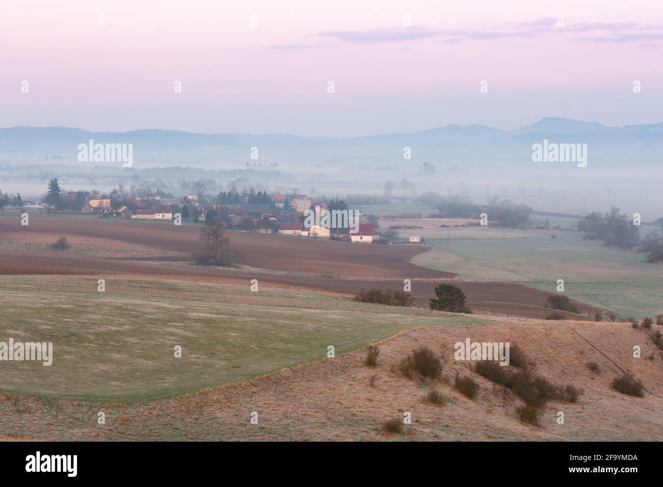 Blazovce village and rural landscape of Turiec basin, Slovakia Stock ...