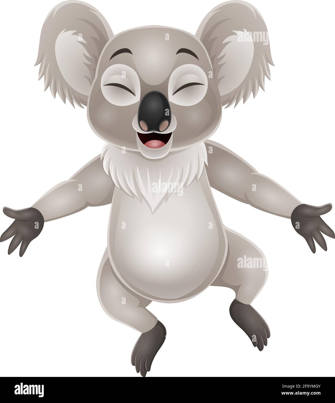 Cartoon happy koala on white background Stock Vector Image & Art - Alamy