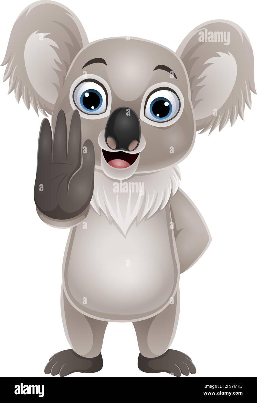 Cartoon funny koala showing stop gesture Stock Vector Image & Art - Alamy