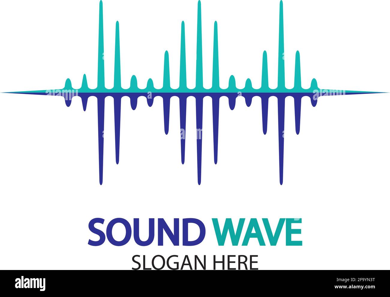 Sound waves vector illustration design template Stock Vector Image ...