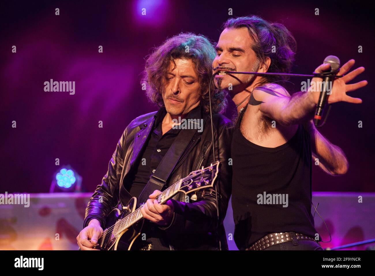 Italian Singer, Piero Pelù and his band performs at 1th may concert ...
