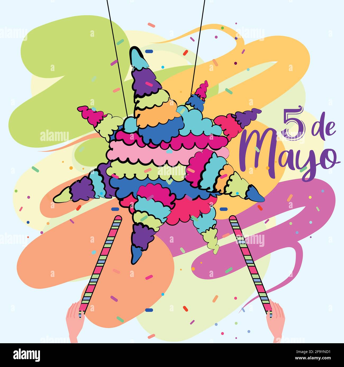 Isoalted star mexican pinata. Cinco de mayo poster - Vector Stock ...
