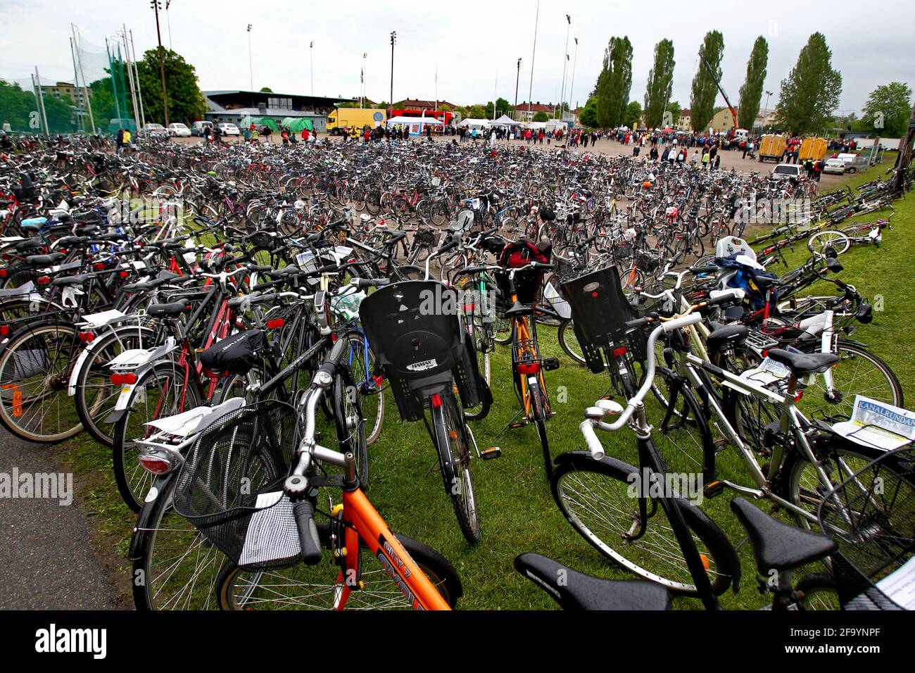 Cycle parking lot Stock Photo - Alamy