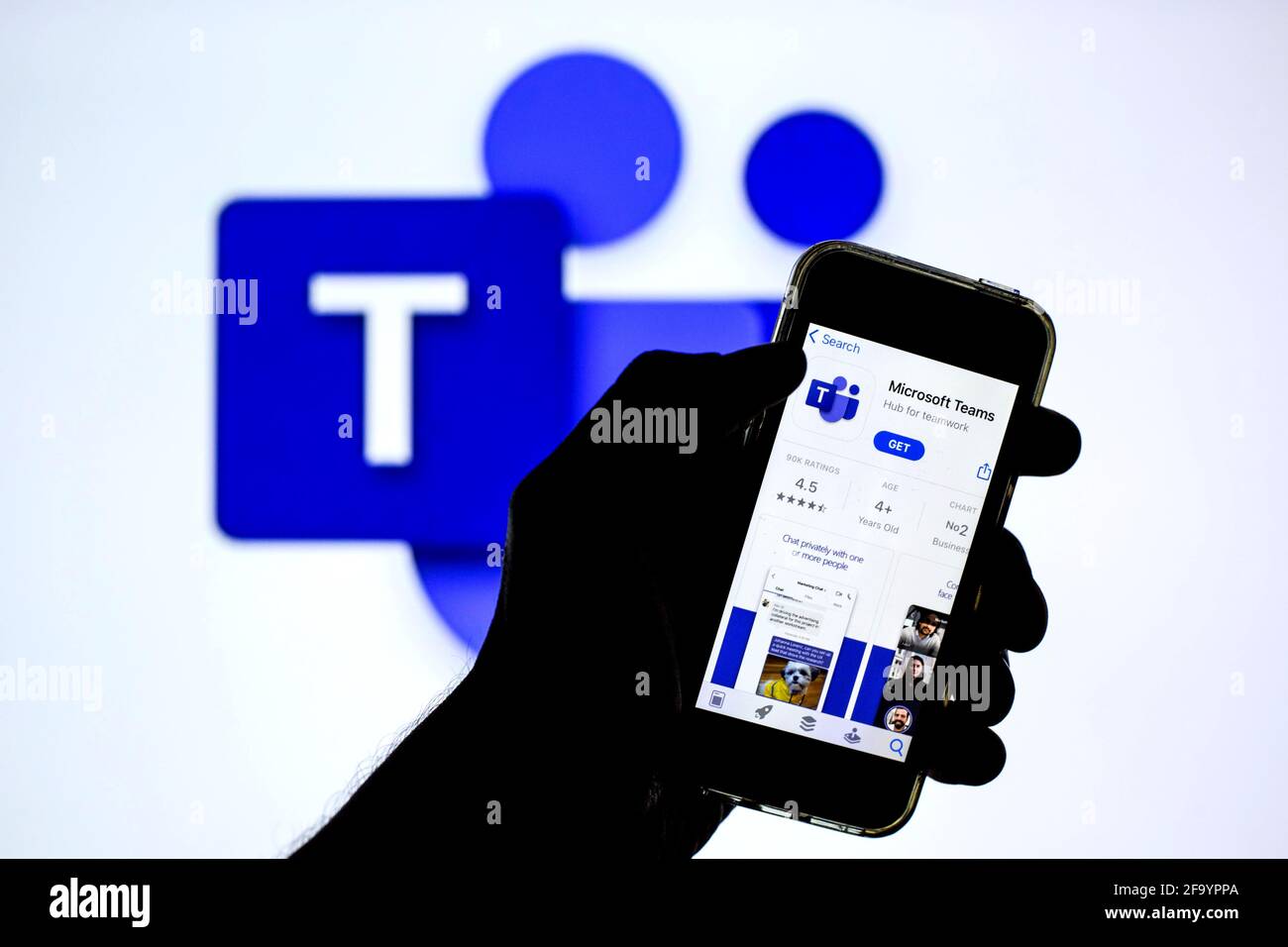 In this photo illustration a Microsoft Teams app in App Store seen ...