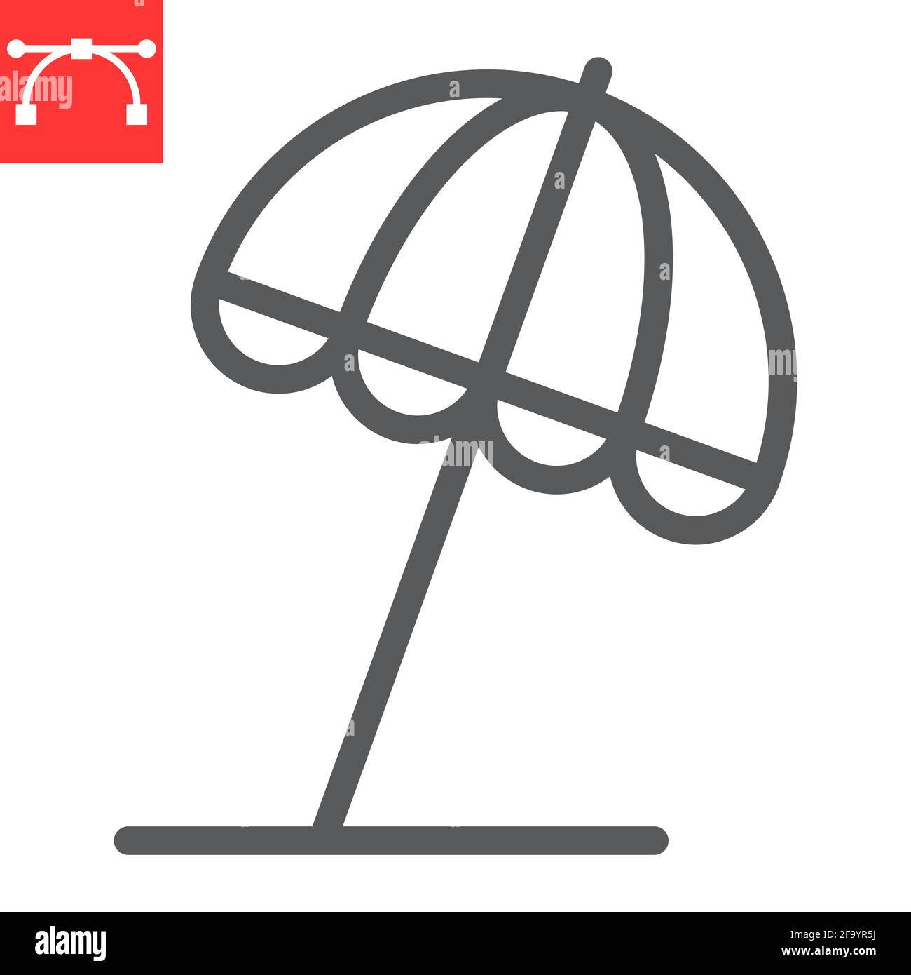Beach umbrella line icon Stock Vector Image & Art - Alamy