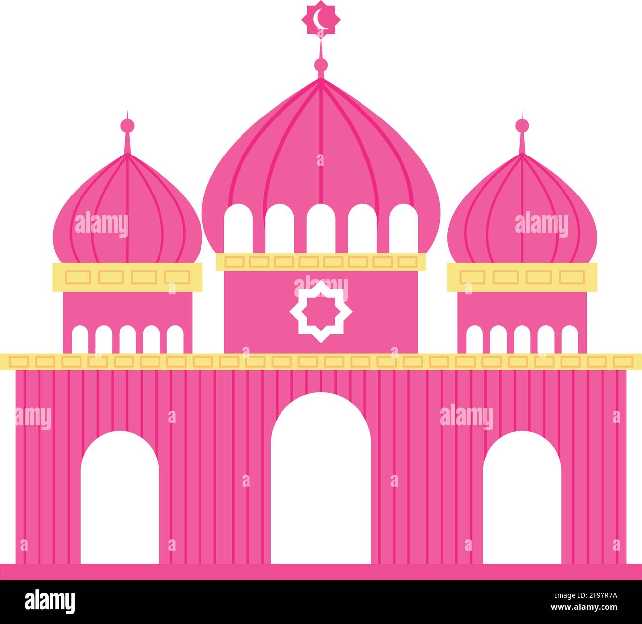 pink islamic mosque on background Stock Vector Image & Art - Alamy