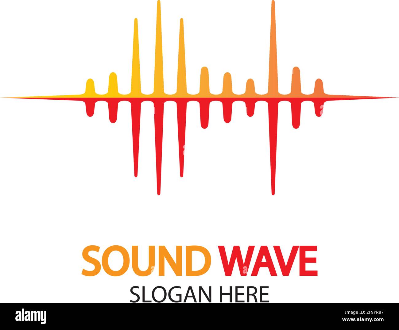 Sound waves vector illustration design template Stock Vector Image ...