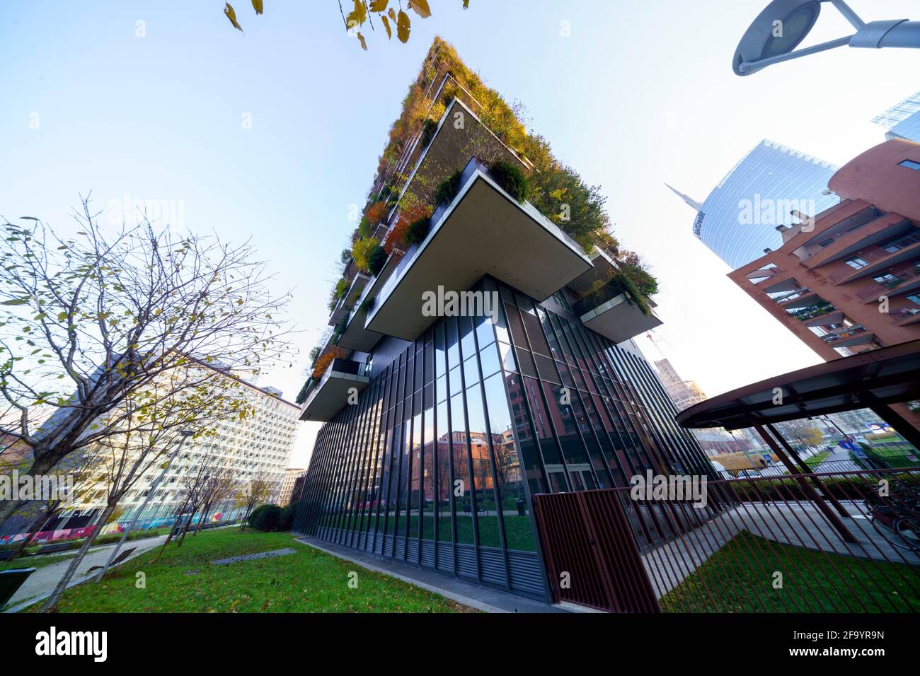 Milan, Lombardy, Italy: modern residential buildings known as Bosco ...