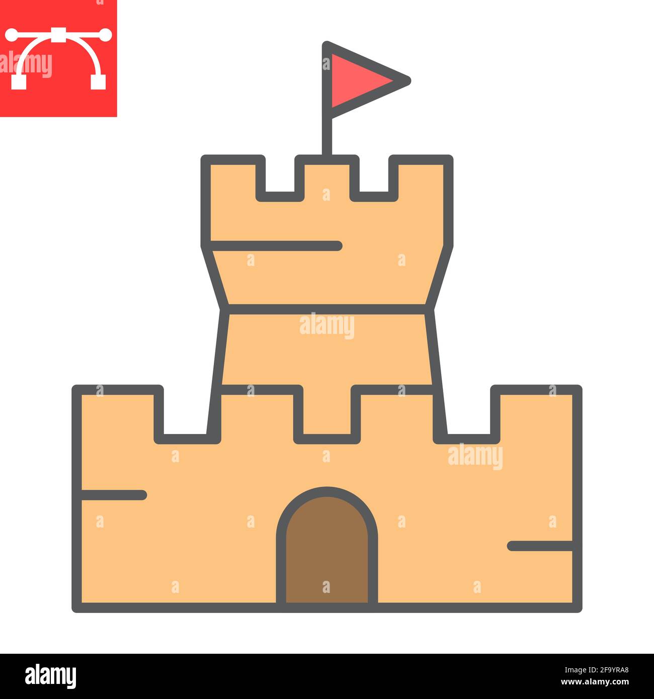 Sandcastle fort Stock Vector Images - Alamy