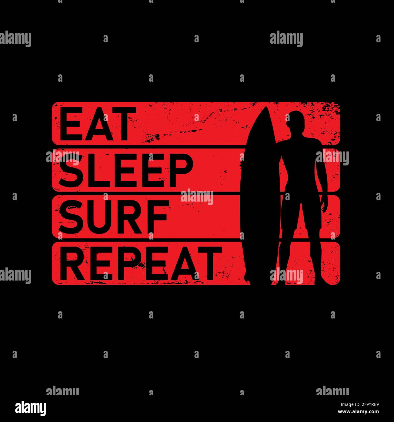 Sleep surfboard Stock Vector Images - Alamy