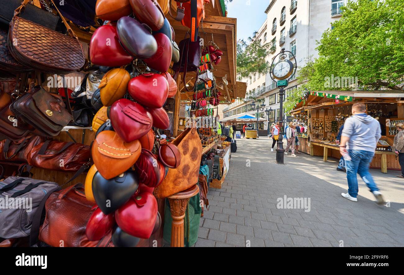 At the city street market, Budapest Stock Photo - Alamy