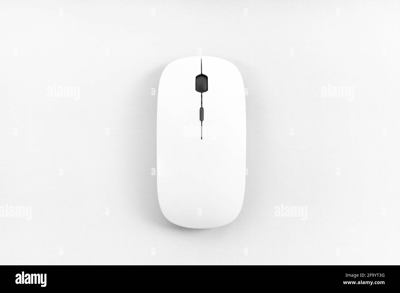 Top view of wireless mouse on white background Stock Photo - Alamy