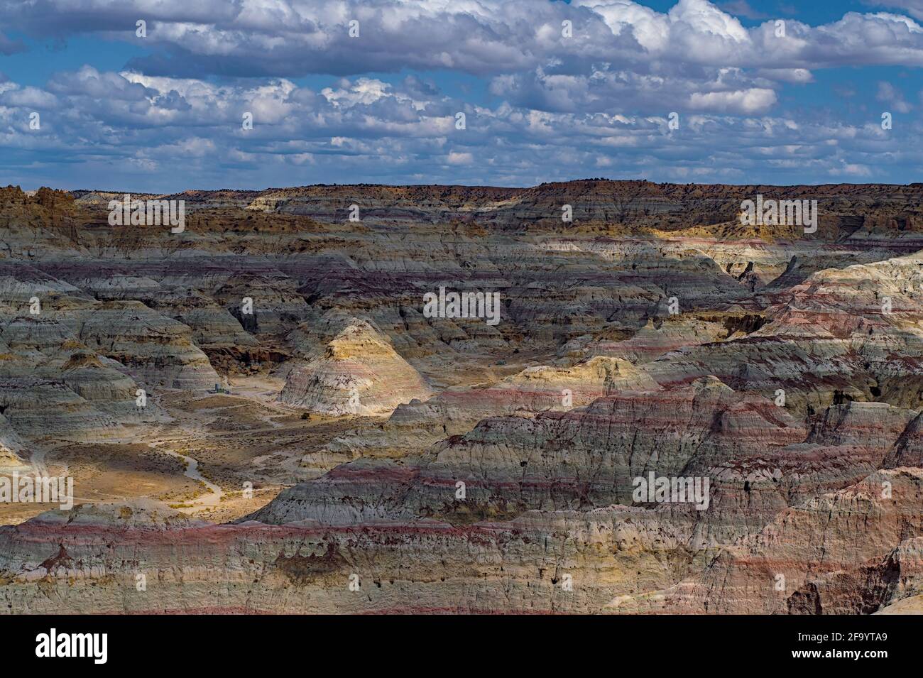 Badlands canyon surrounding Angels Peak natural area in san juan county ...