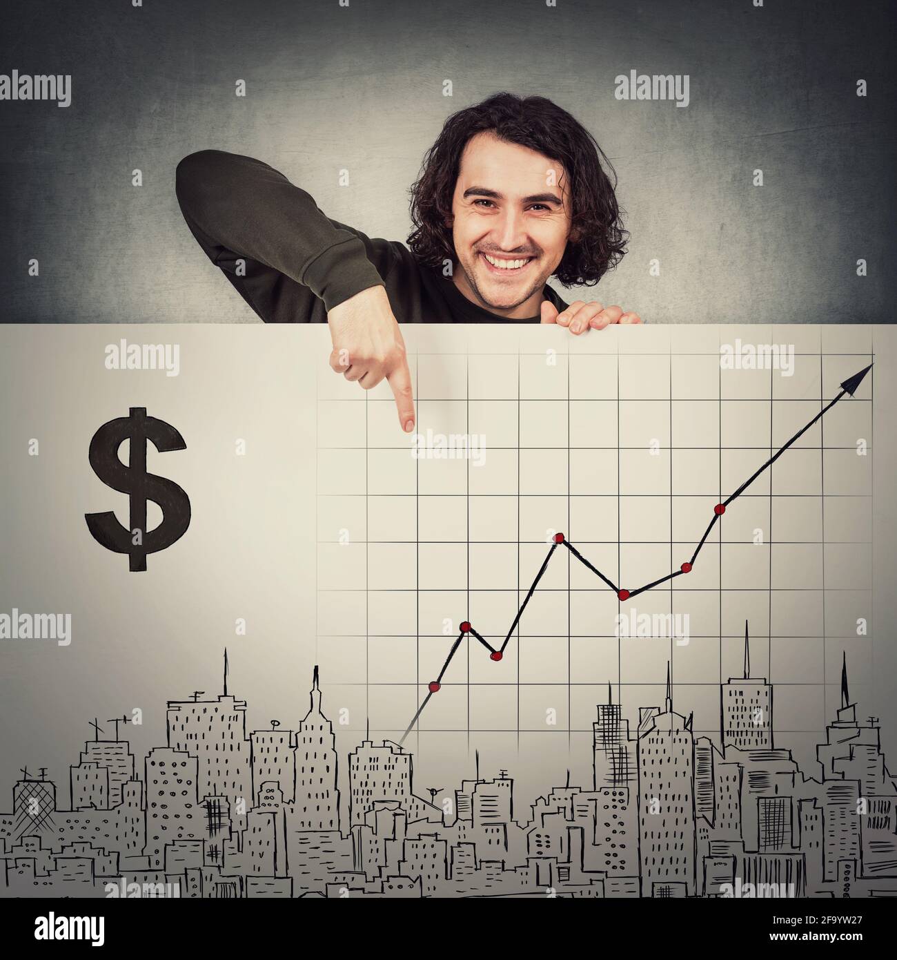 Trade graph showing increase hi-res stock photography and images - Alamy