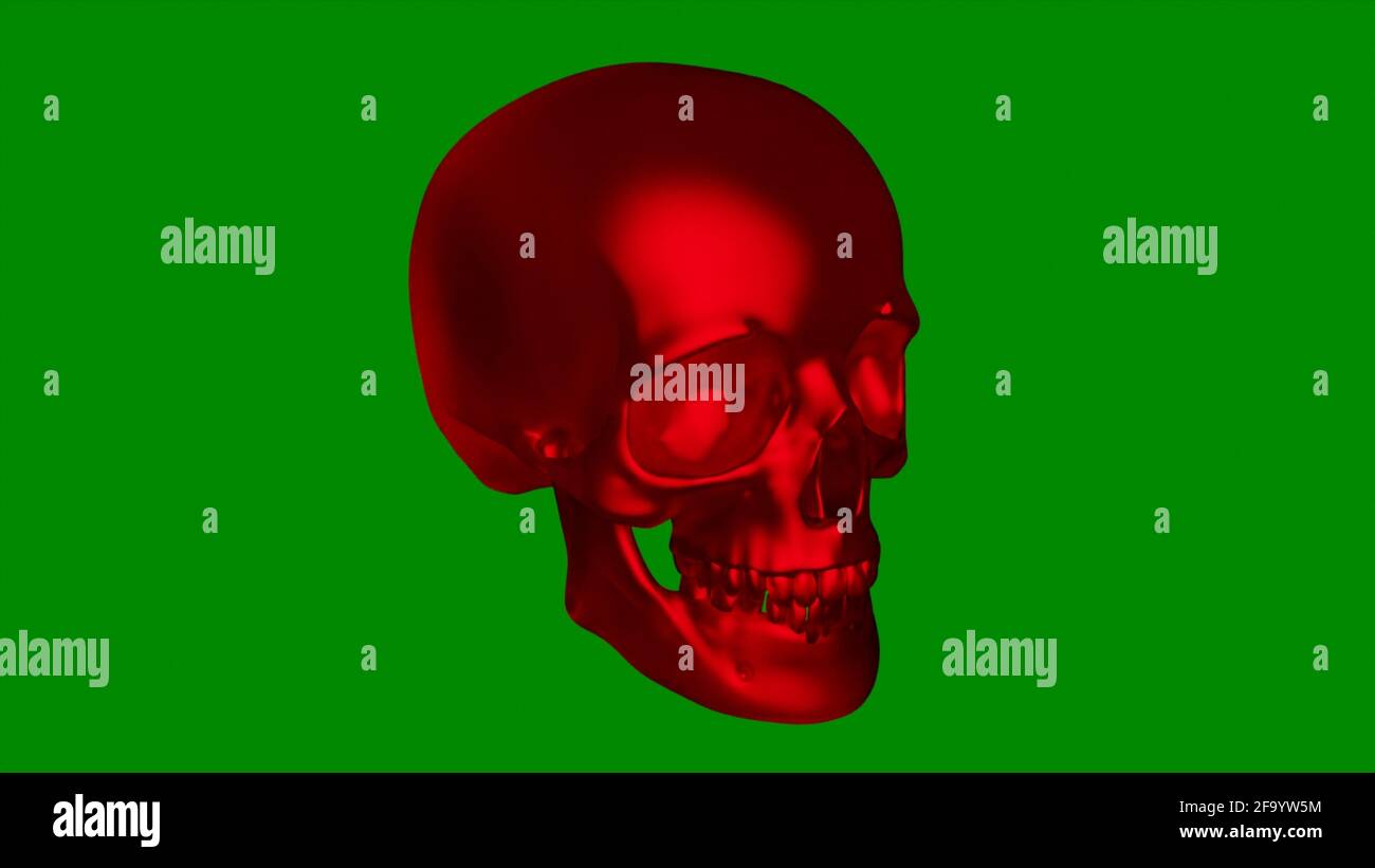 Red skull illustration hi-res stock photography and images - Alamy