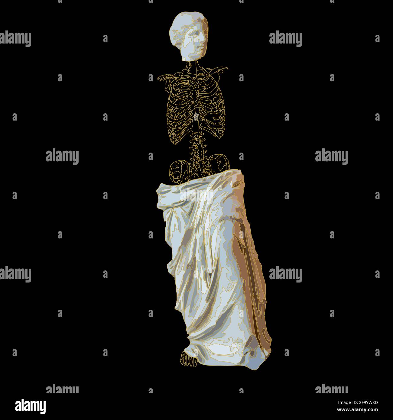 Creative 3d illustration of a statue Stock Photo - Alamy