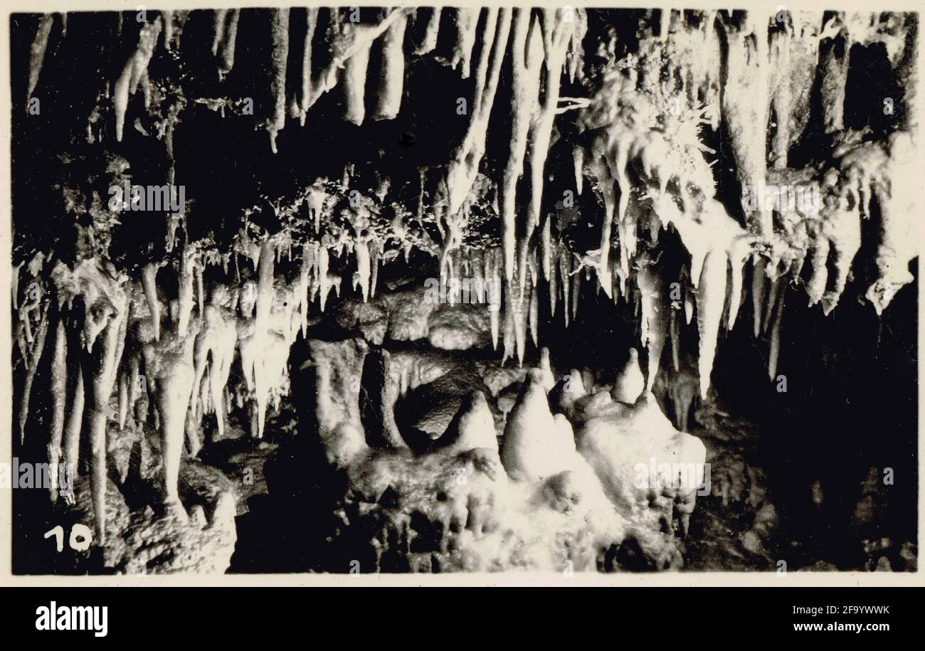 The Penguins room, Grand-Roc cave, vintage photography, Les Eyzies ...