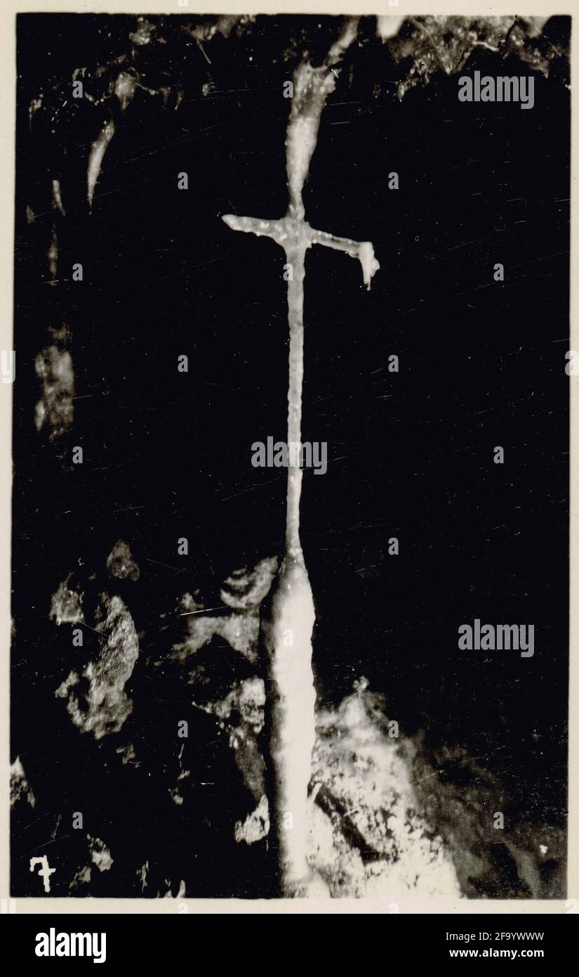 The Cross, Grand-Roc cave, vintage photography, Les Eyzies, Dordogne ...