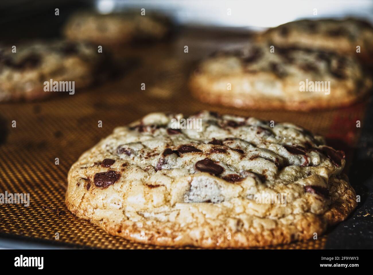 Chocolate Chunk Cookies Stock Photo - Alamy