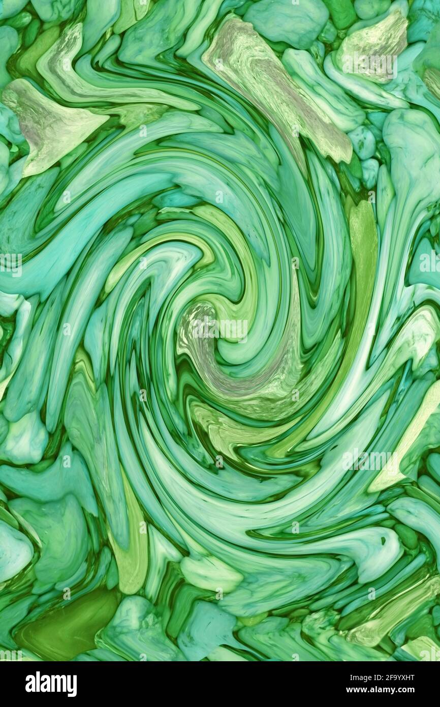 Vertical image of oil paint texture illustration in gradient green for ...