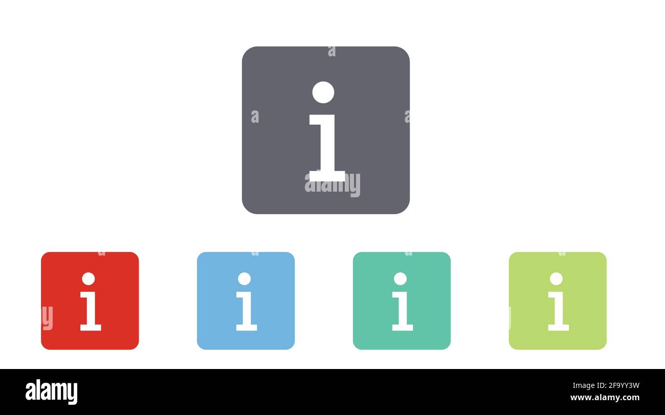 Info Icon Set. Vector isolated illustrations. Information icon or sign ...