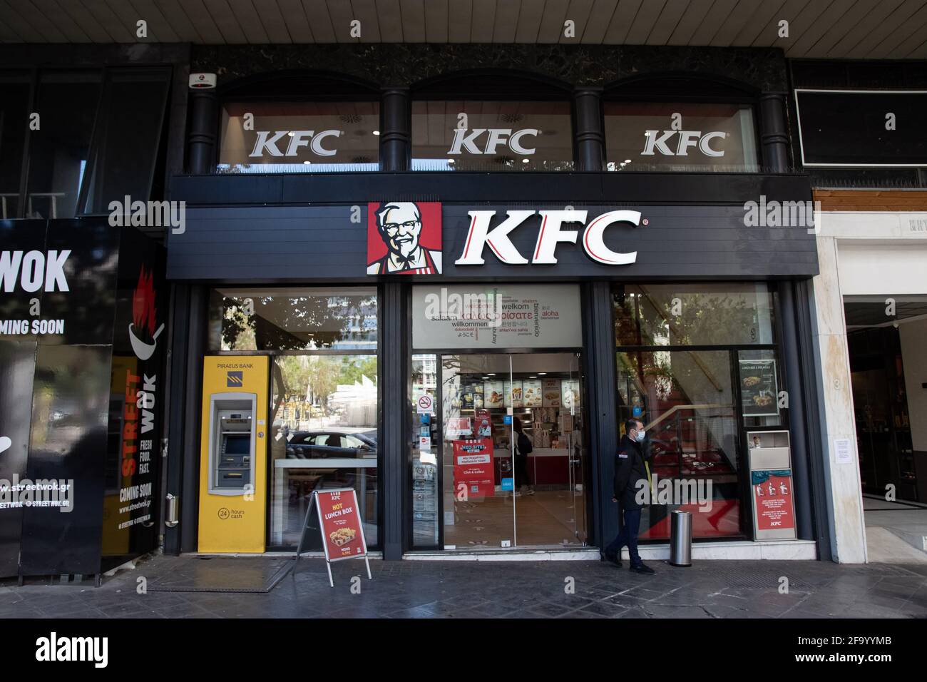 Athens, Greece. 21st Apr, 2021. A KFC Fast Food restaurant at Syntagma ...