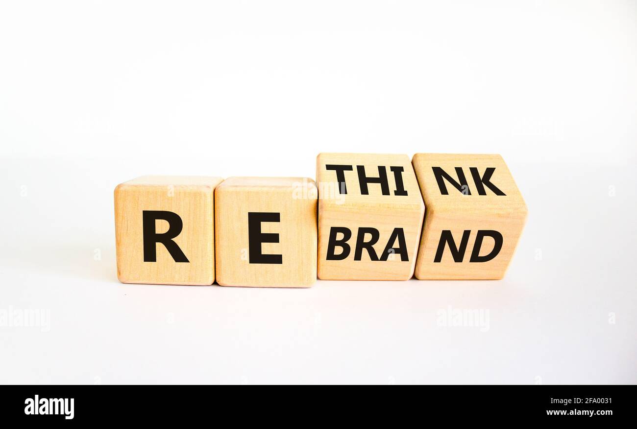 Rethink and rebrand symbol. Turned cubes and changed the word 'rethink ...