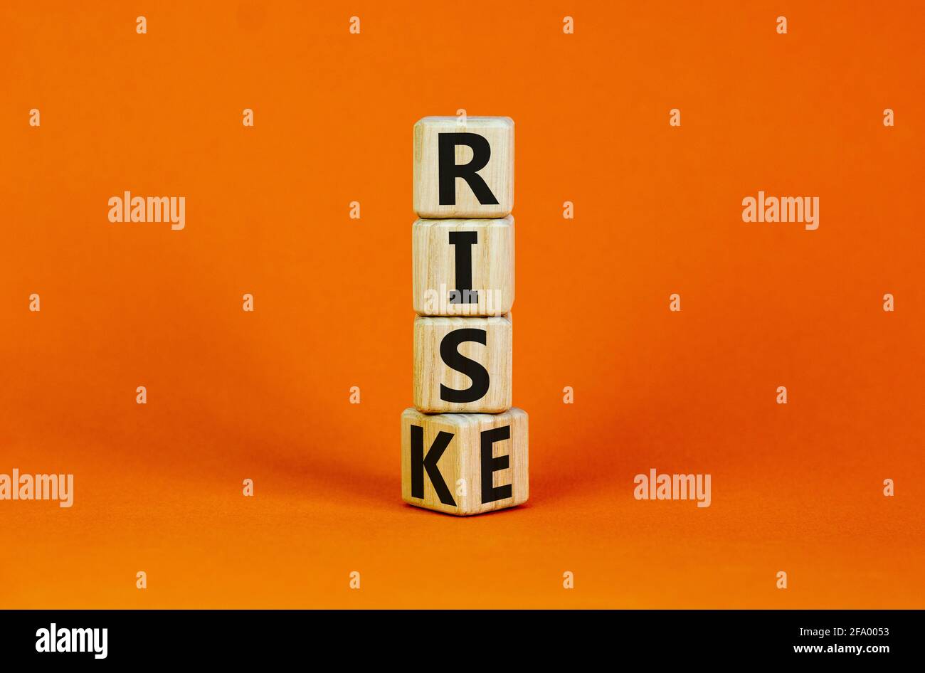 Risk vs rise symbol. Turned a wooden cube and changed the word risk to ...