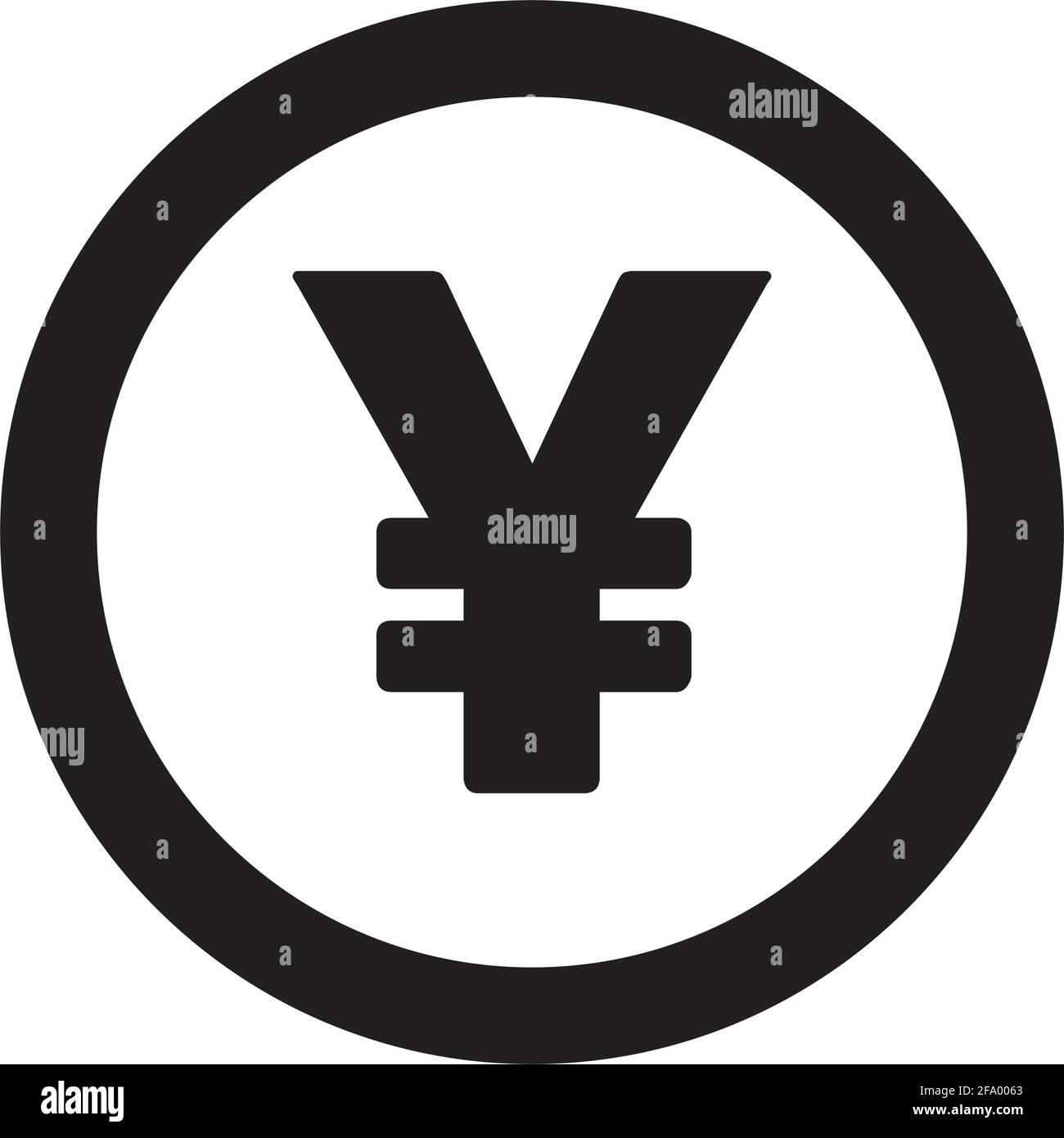 Yuan and Yen sign icon vector currency symbol for business and finance ...