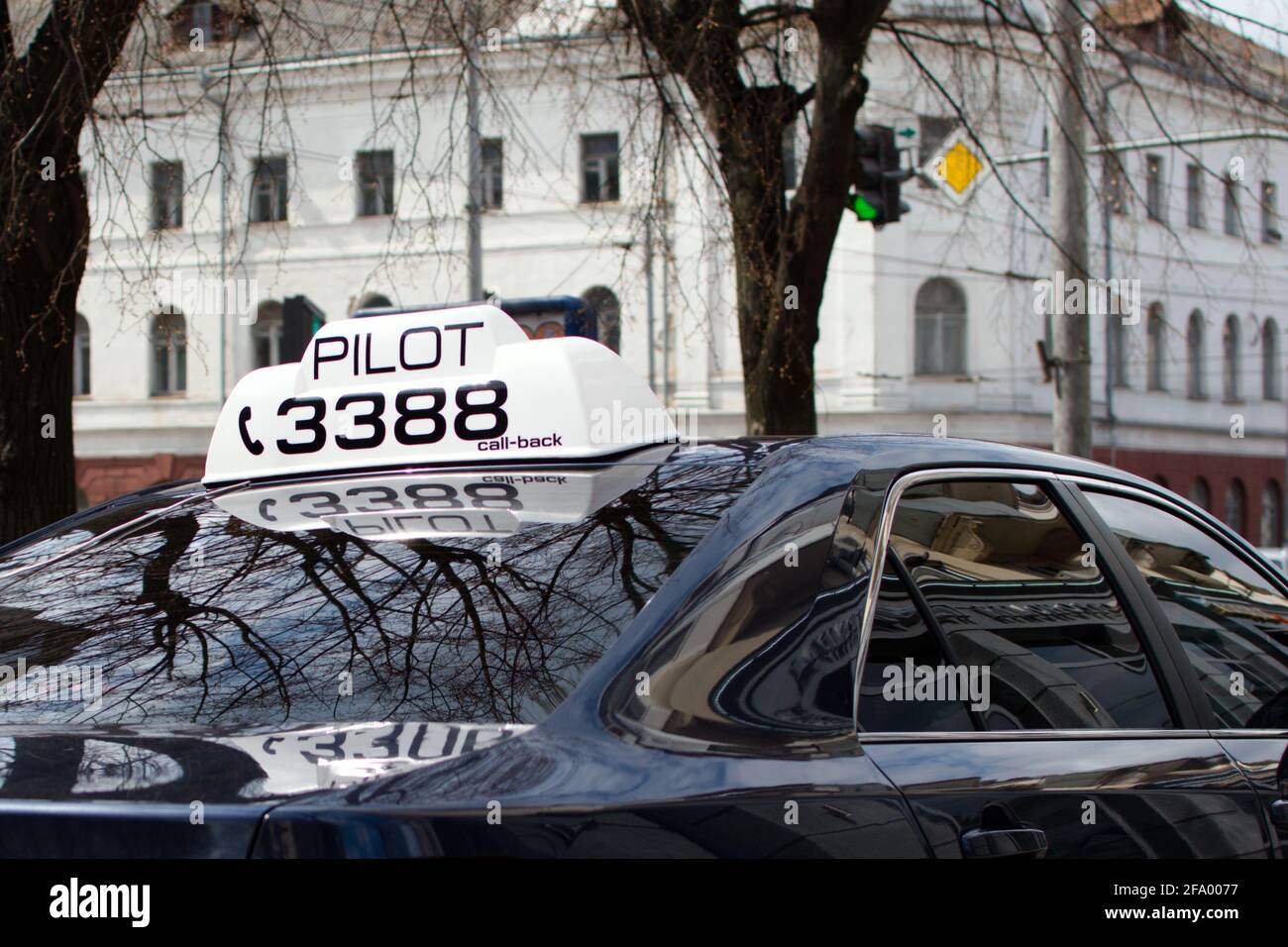 Modern taxi white background hi-res stock photography and images - Alamy