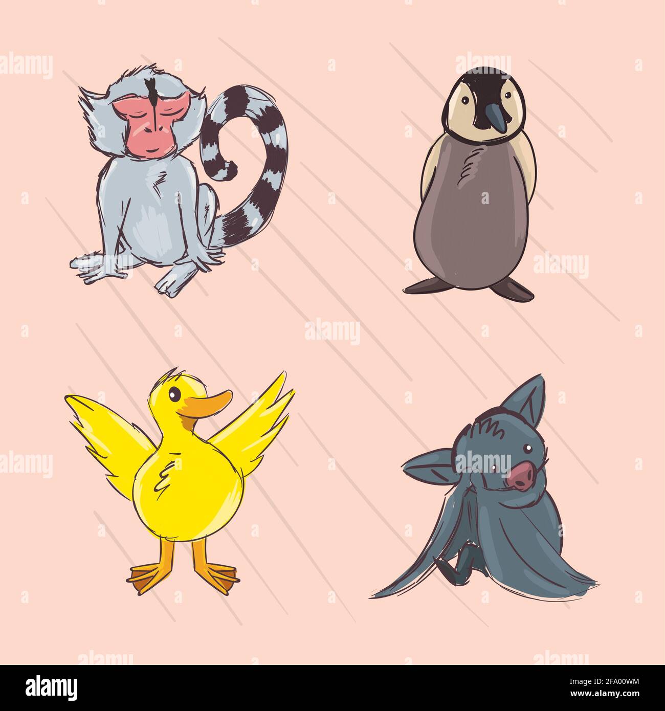 Cute animals cartoons icon collection Stock Vector Image & Art - Alamy