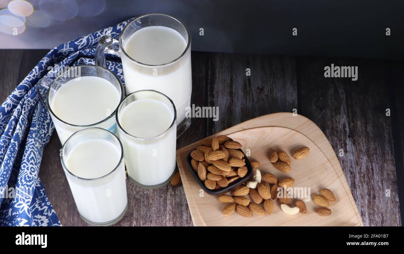 Cow's Milk, an excellent source of protein, popular beverages, Isolated ...
