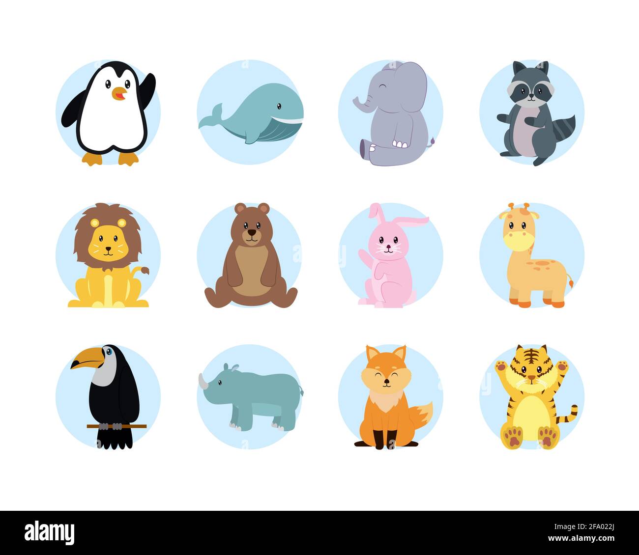 cute animals icon set design Stock Vector Image & Art - Alamy