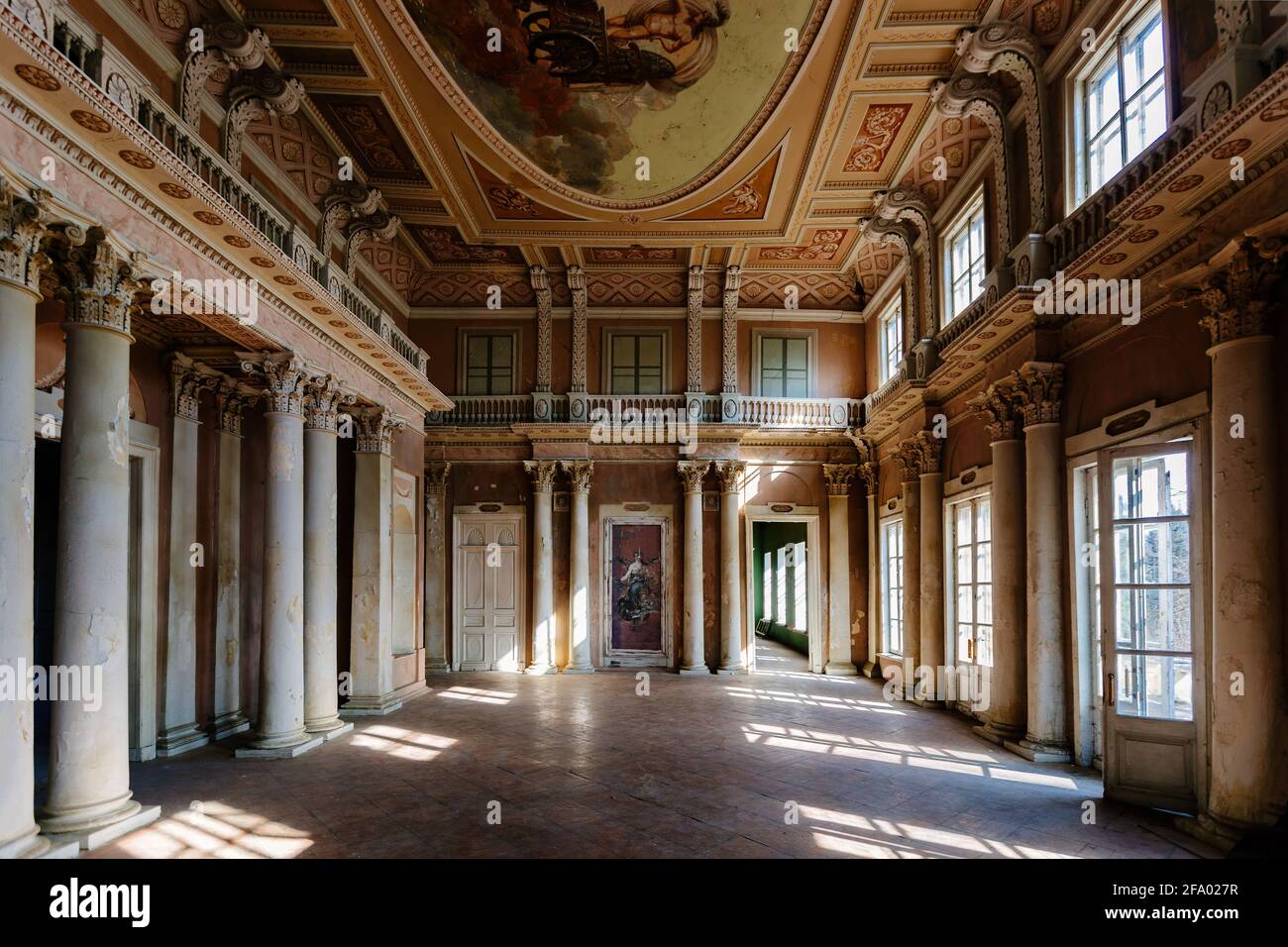 Old ruined abandoned historical mansion, inside view Stock Photo - Alamy