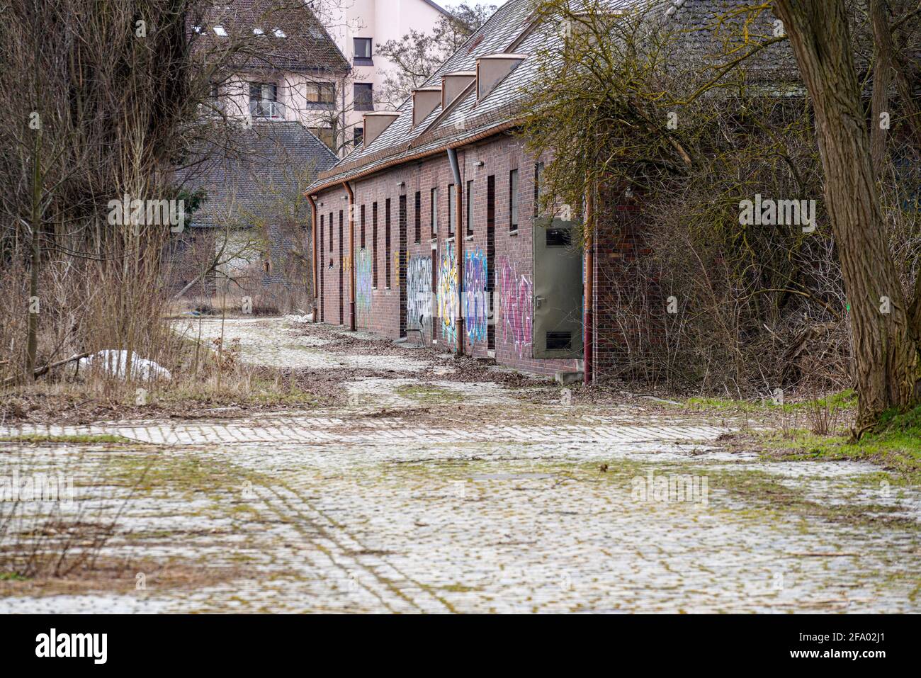 German military barracks in Bavaria photographed before the demolition ...