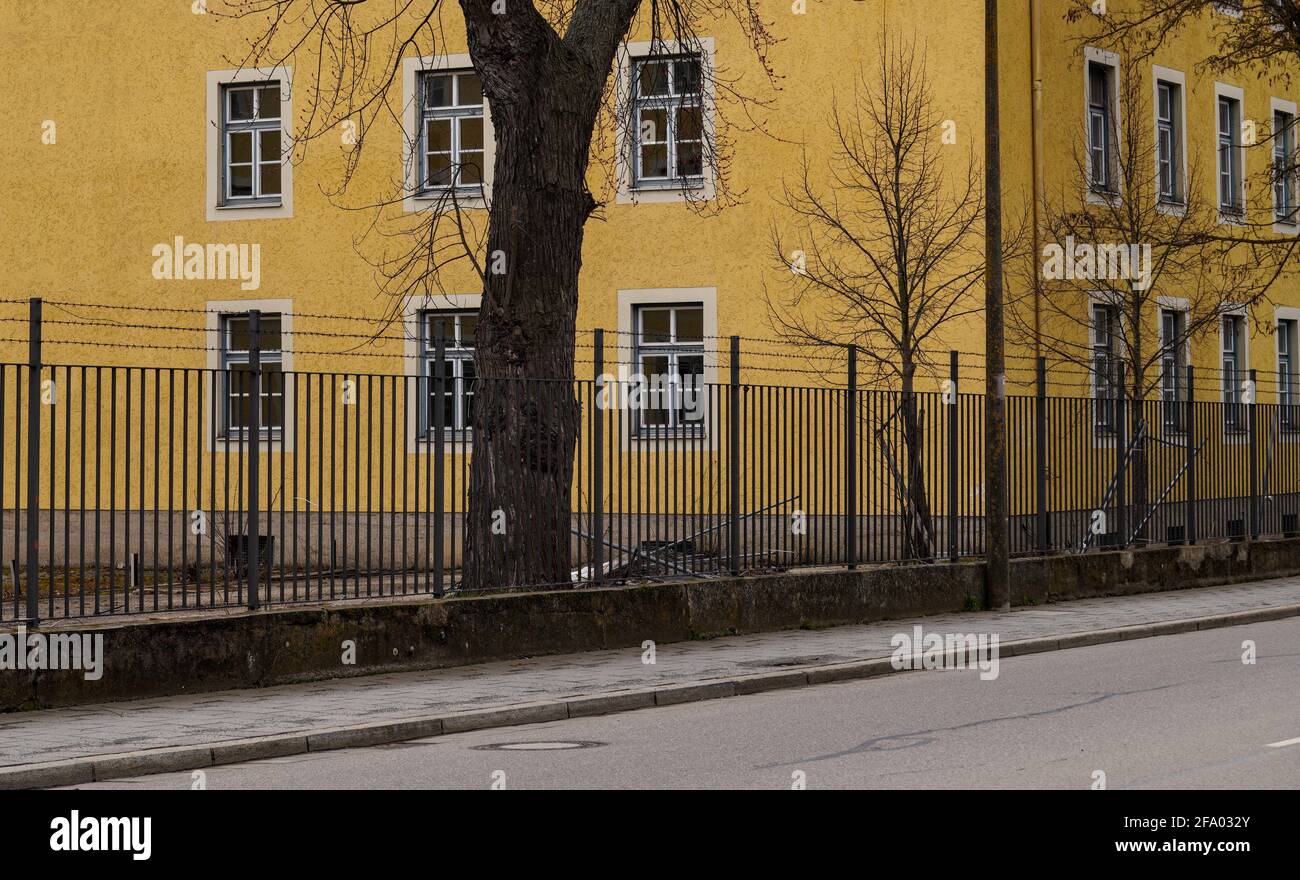 German military barracks in Bavaria photographed before the demolition ...