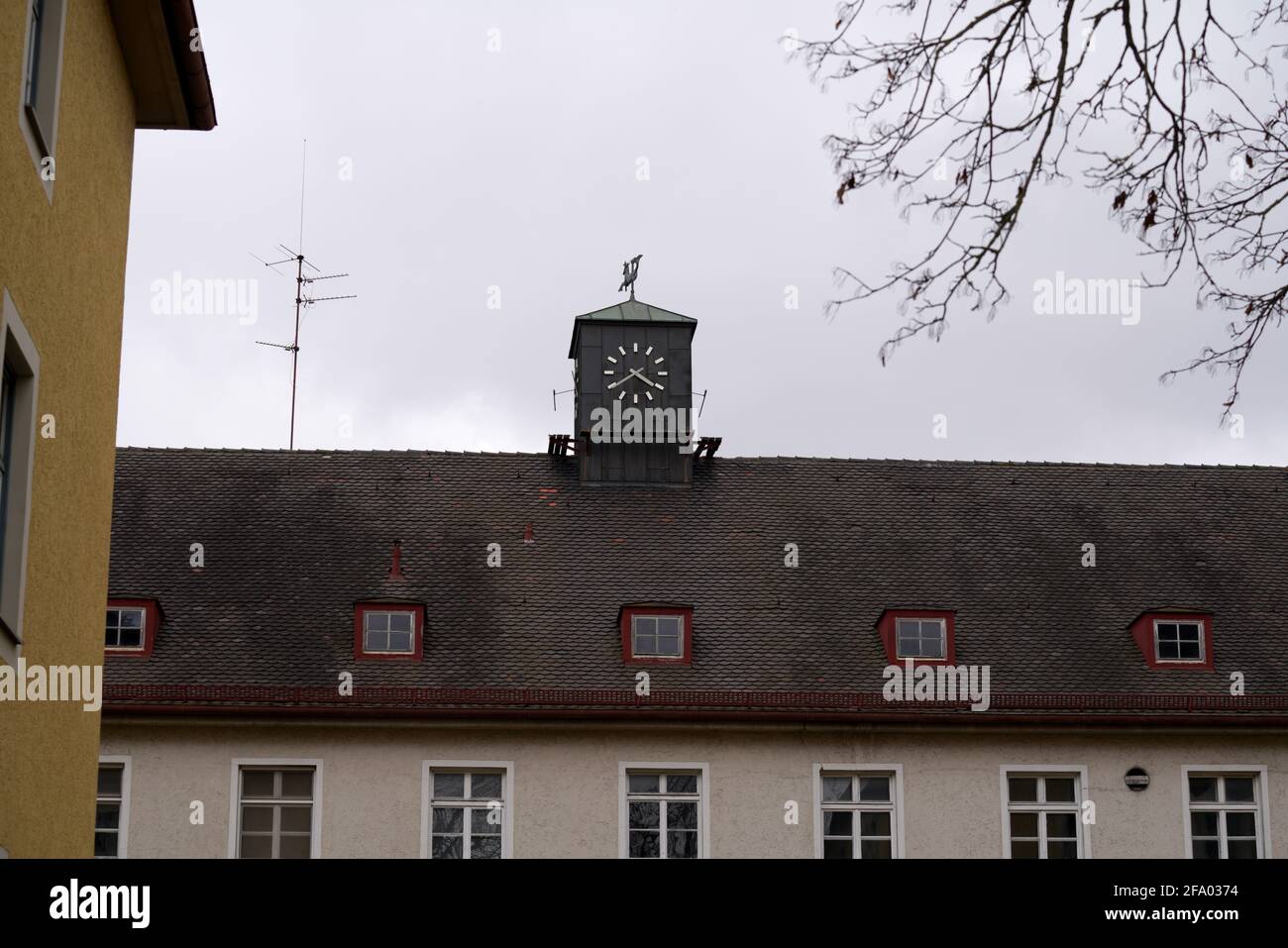 German military barracks in Bavaria photographed before the demolition ...