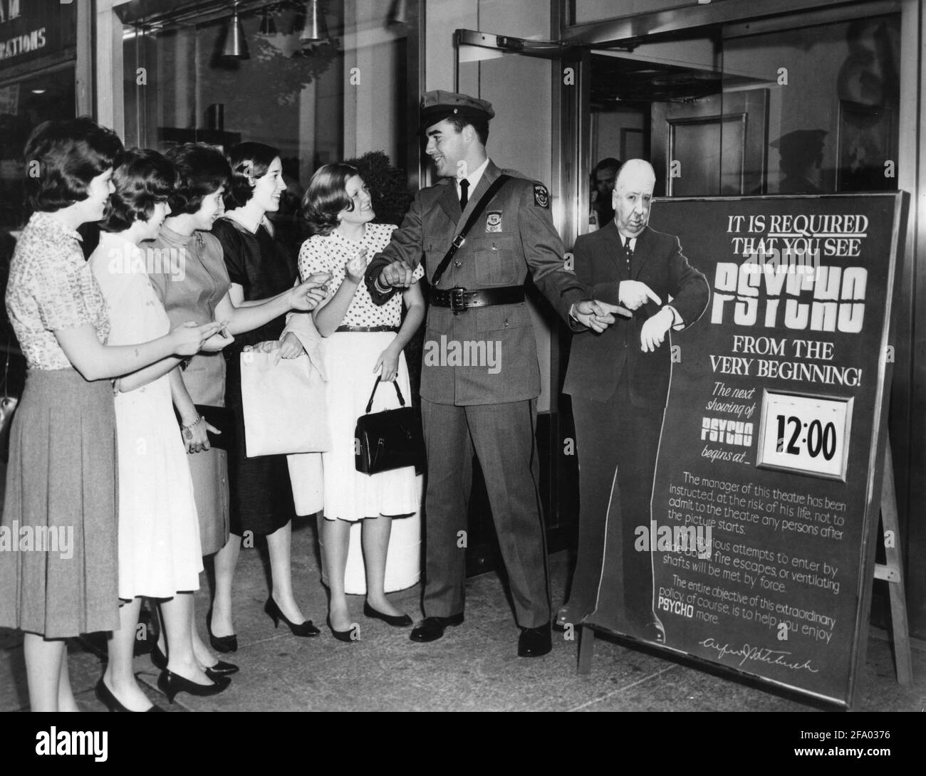 Pinkerton Security Guard EDWARD MORAN outside the Baronet Movie Theatre ...