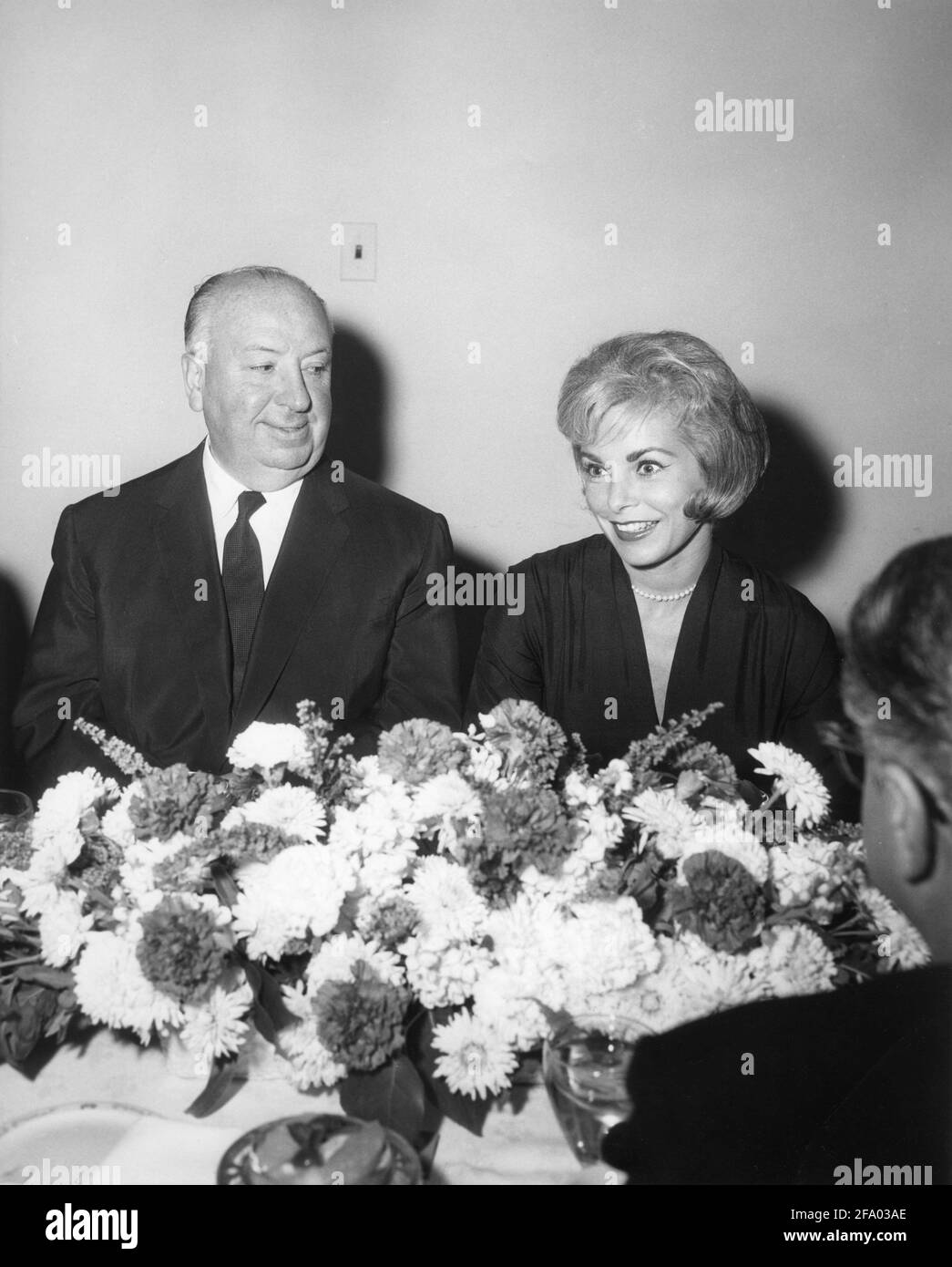 ALFRED HITCHCOCK and JANET LEIGH at a Press Conference during promotion ...