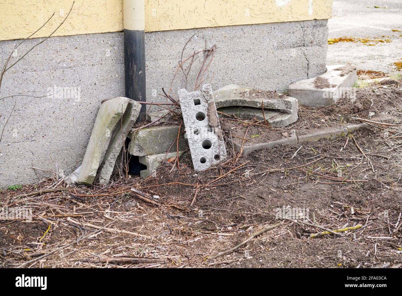 German military barracks in Bavaria photographed before the demolition ...
